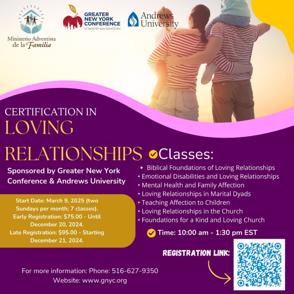 Certification in Loving Relationships - Greater New York Conference of SDA