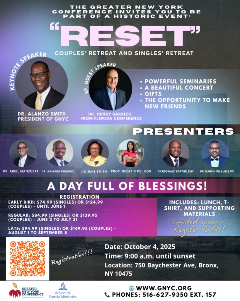 RESET - Couples and Singles Convention - Greater New York Conference of SDA